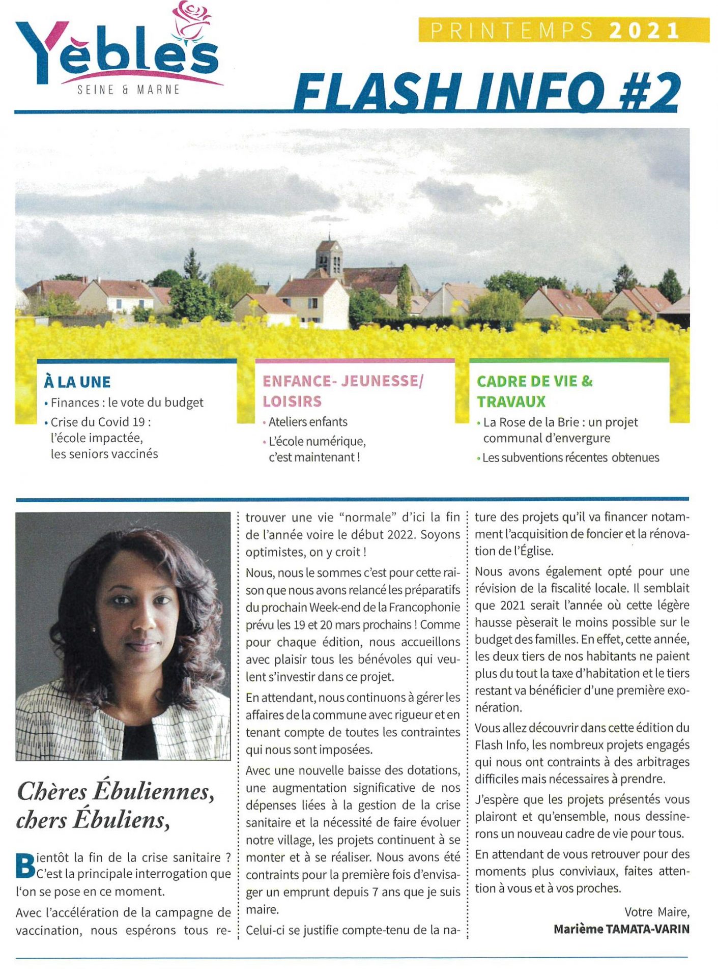 Flash infos et bulletins municipaux - Yèbles